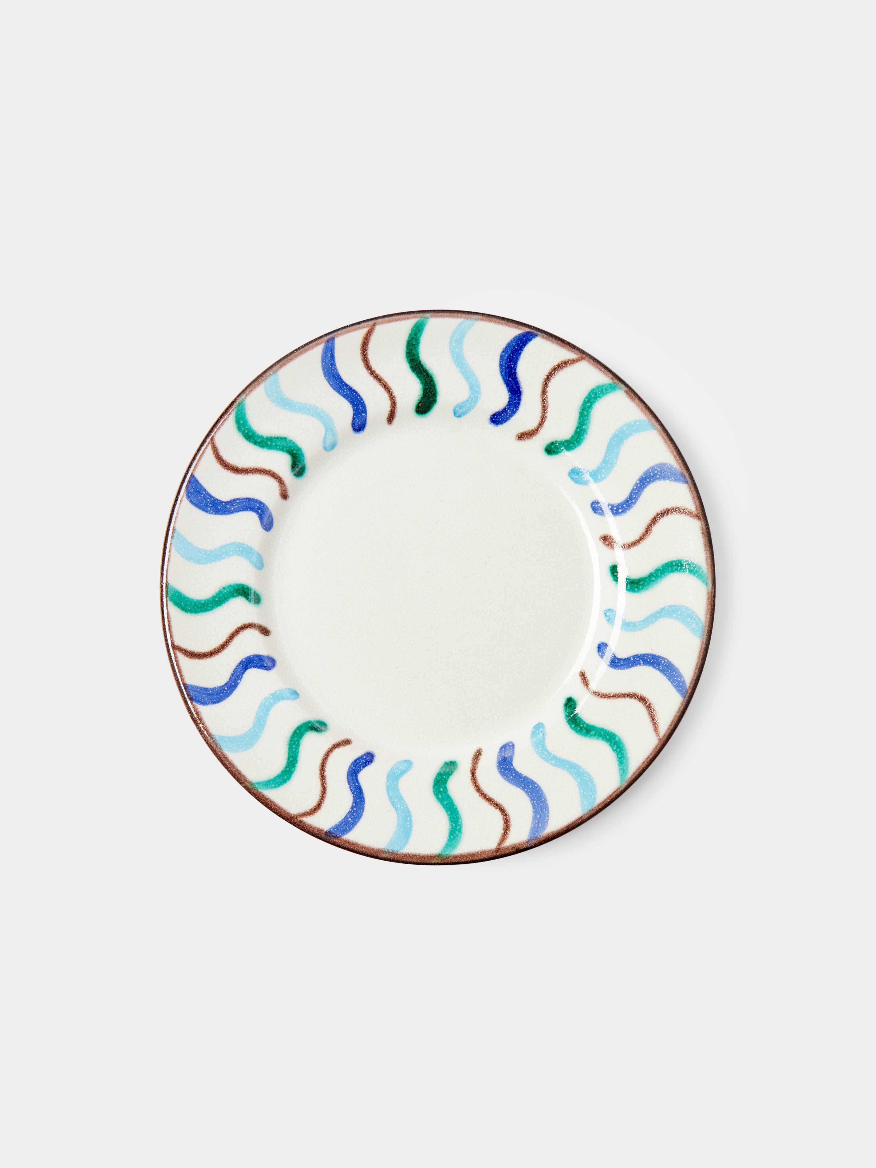 Blue Vietri Hand-Painted Ceramic Side Plates (Set of 4) by Ceramica ...