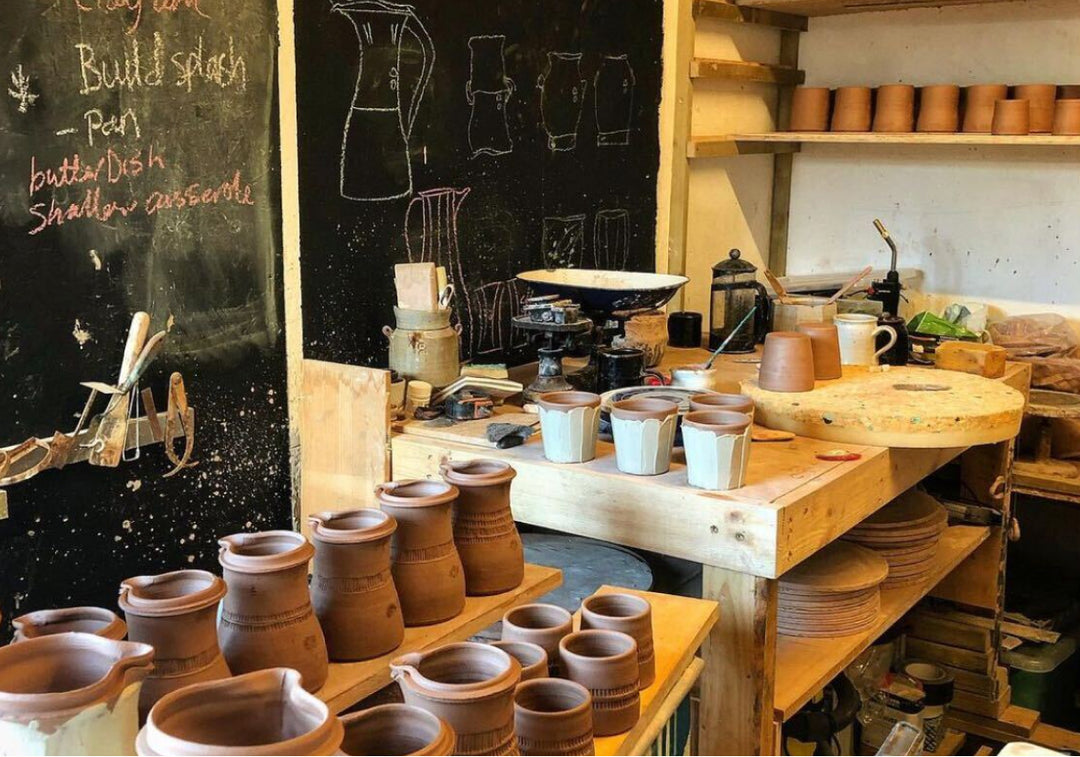 Green Ceramic Spaghetti Jar by Matthew Foster | ABASK