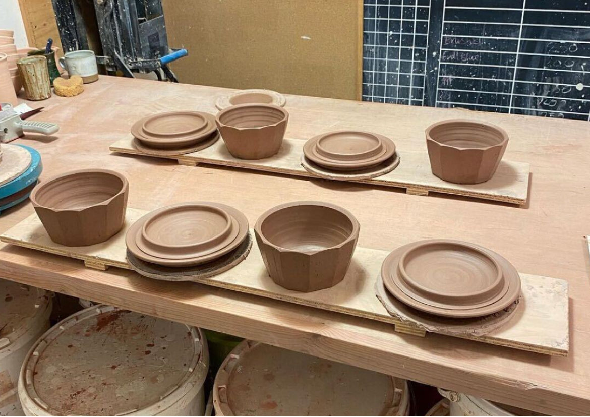 Green Ceramic Spaghetti Jar by Matthew Foster | ABASK