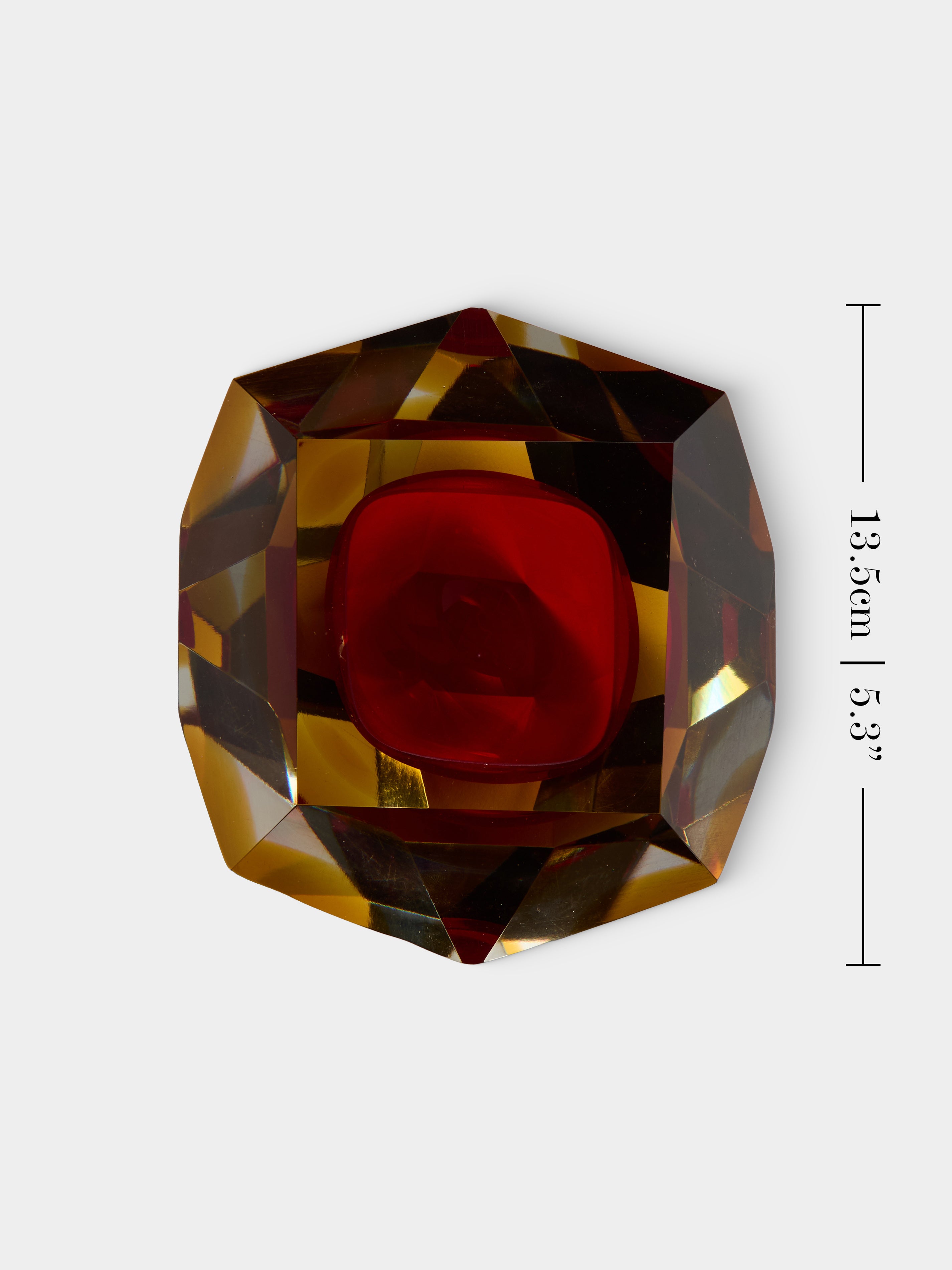 Red 1970s Murano Glass Ashtray by Antique and Vintage | ABASK