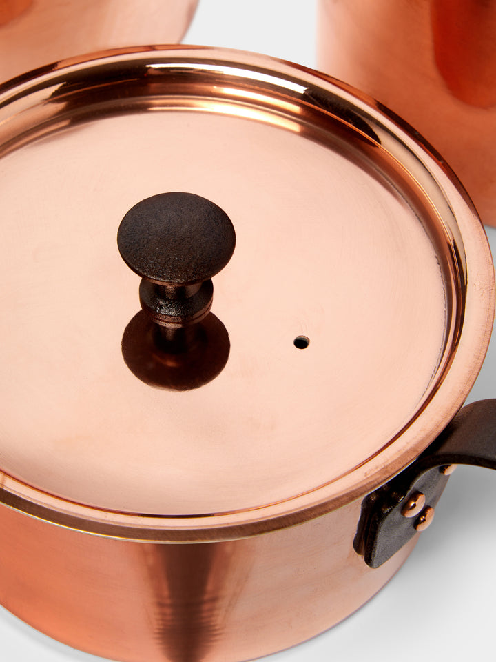 Metallics Spun Copper Lidded Saucepans (Set of 3) by Netherton Foundry ...