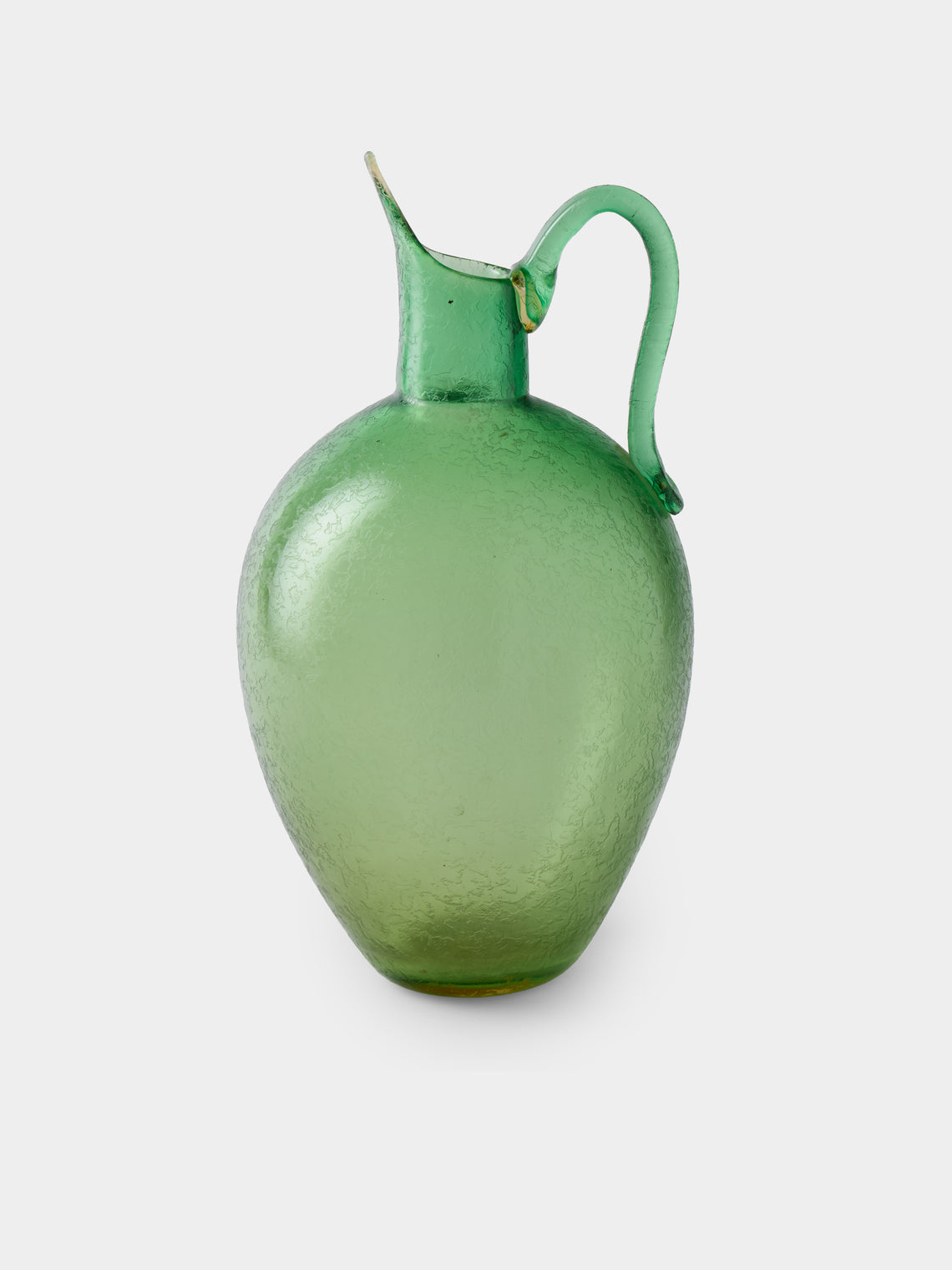 Green 1950s Seguso Acid-Wash Glass Pitcher by Antique and Vintage | ABASK