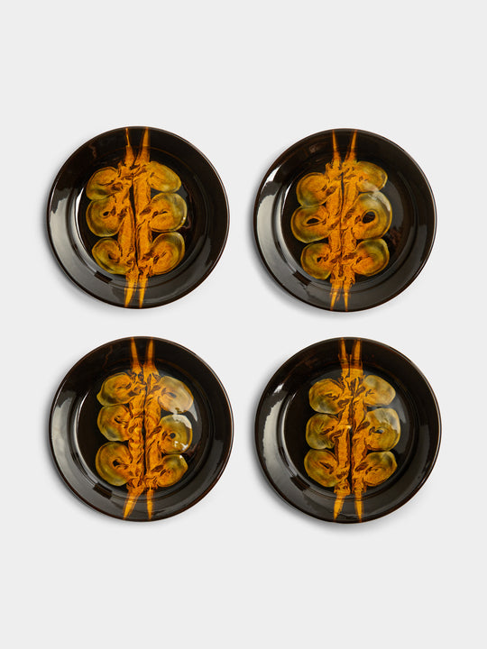 Blue Vietri Hand-Painted Ceramic Side Plates (Set of 4) by Ceramica ...