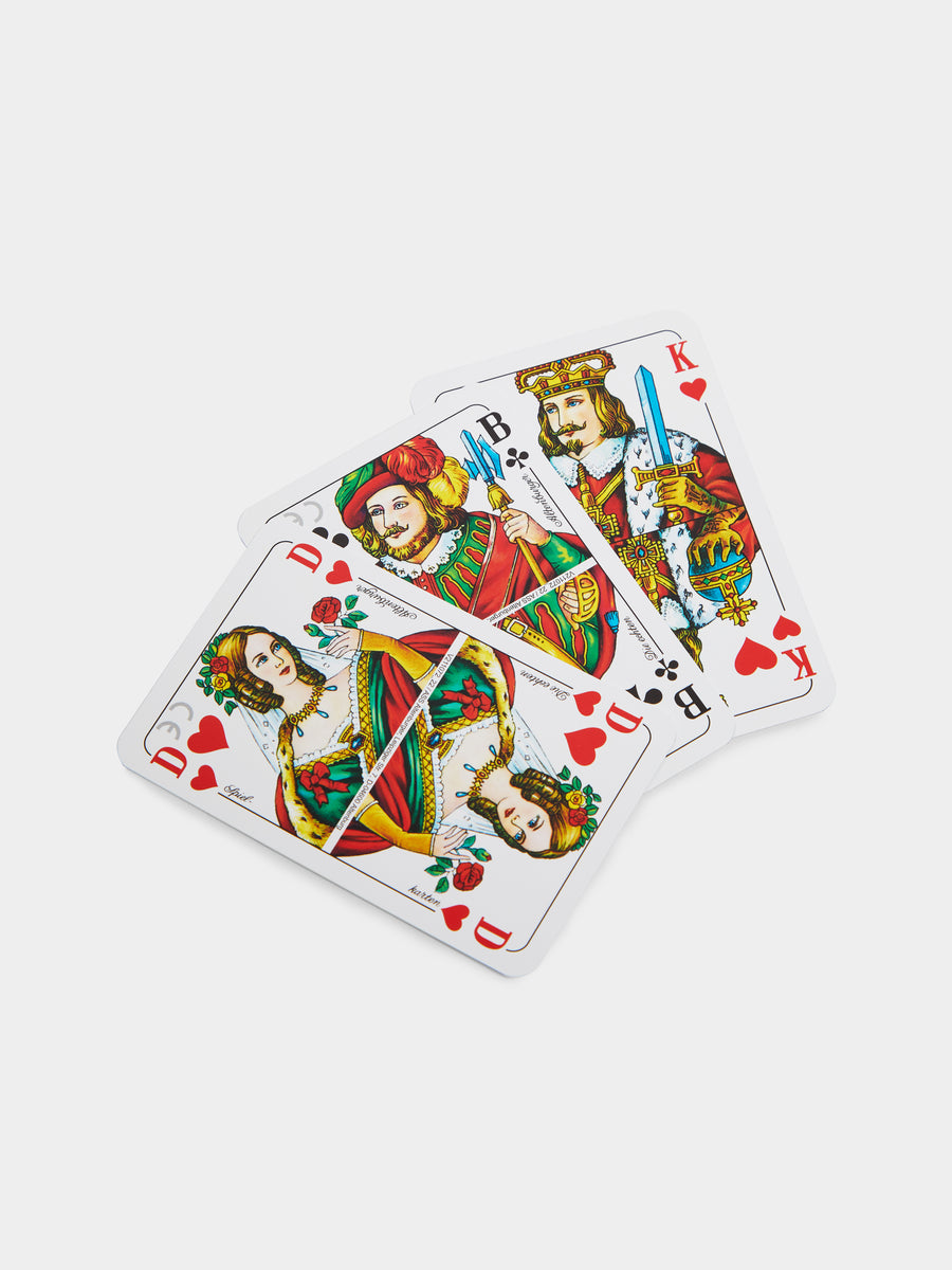 Orange Woven Leather Playing Cards Set by F. Hammann | ABASK