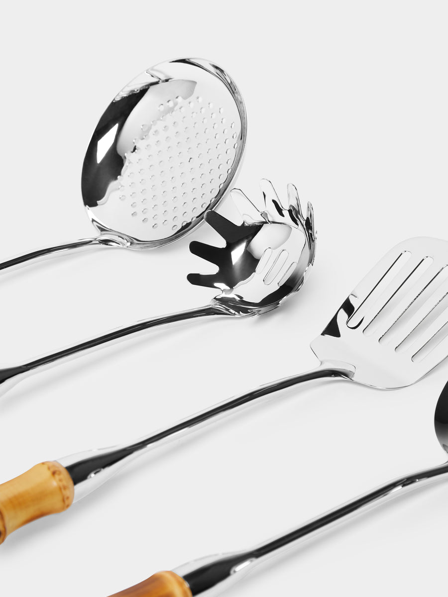 Brown Bamboo Cooking Utensils (Set of 5) by Lorenzi Milano | ABASK