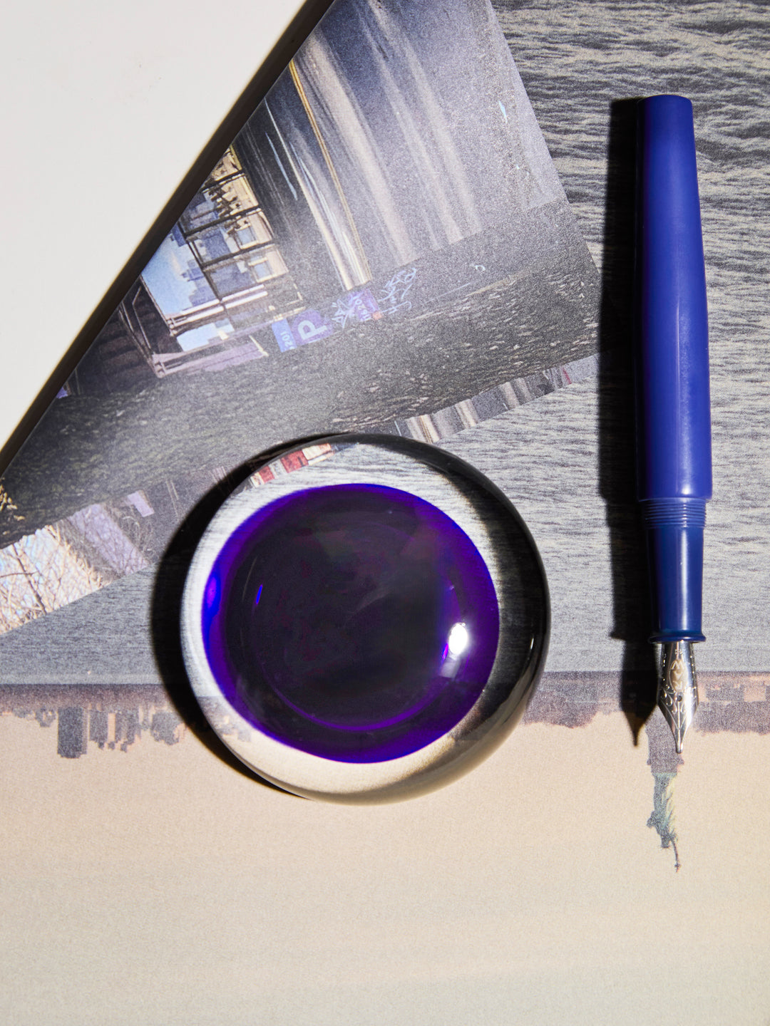 Blue Hand-Blown Murano Glass Paperweight by Yali Glass | ABASK UK