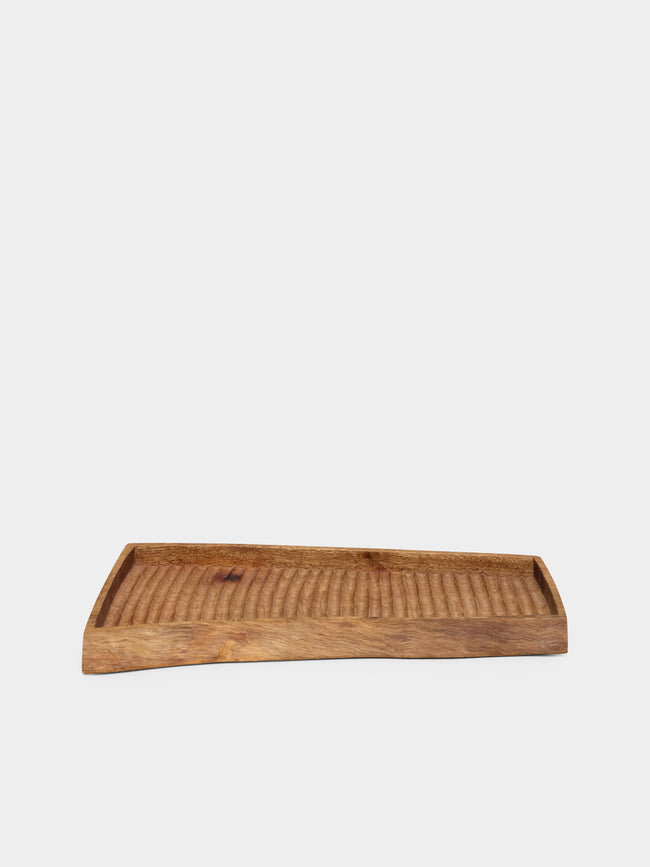 Brown Hand-Carved Machilus Platter by Thursday Furniture | ABASK