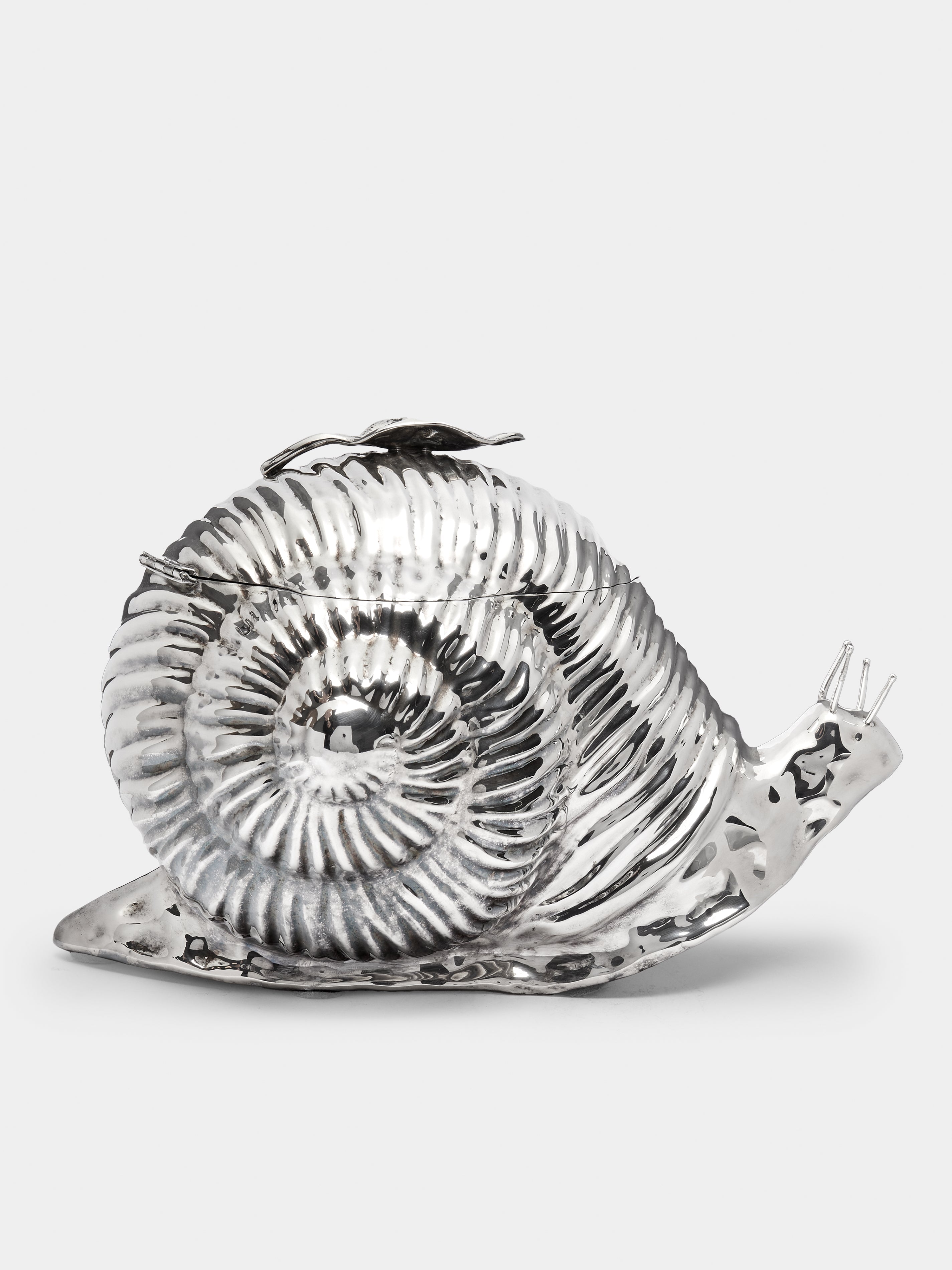 Silver 1970s Teghini Snail Silver-Plated Ice Bucket by Antique and ...