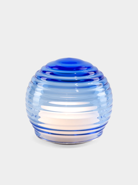 Pink Rubino Curve Hand-Blown Murano Glass Portable Table Light by Green ...