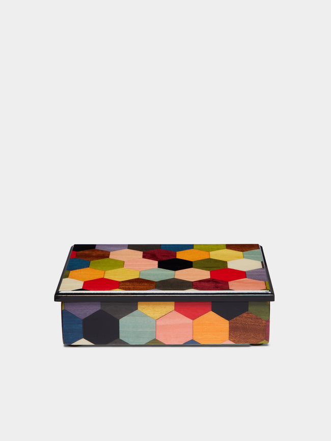 Multiple Geometric Wood Inlay Box by Biagio Barile | ABASK US