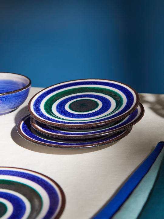 Blue Vietri Hand-Painted Side Plates (Set of 4) by Ceramica Pinto ...