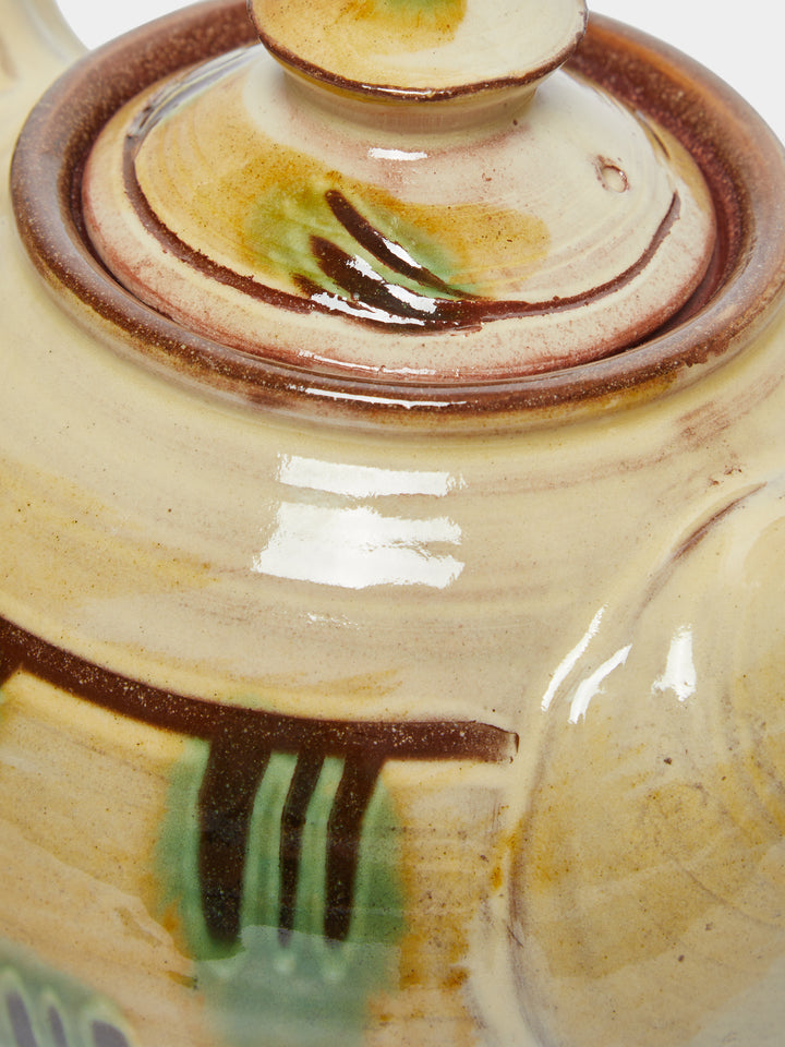 Yellow Slipware Large Teapot by Mike Parry | ABASK UK