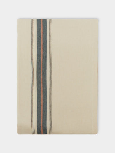 Natural Gypsum Belgian Linen Rectangular Tablecloth by Libeco | ABASK US