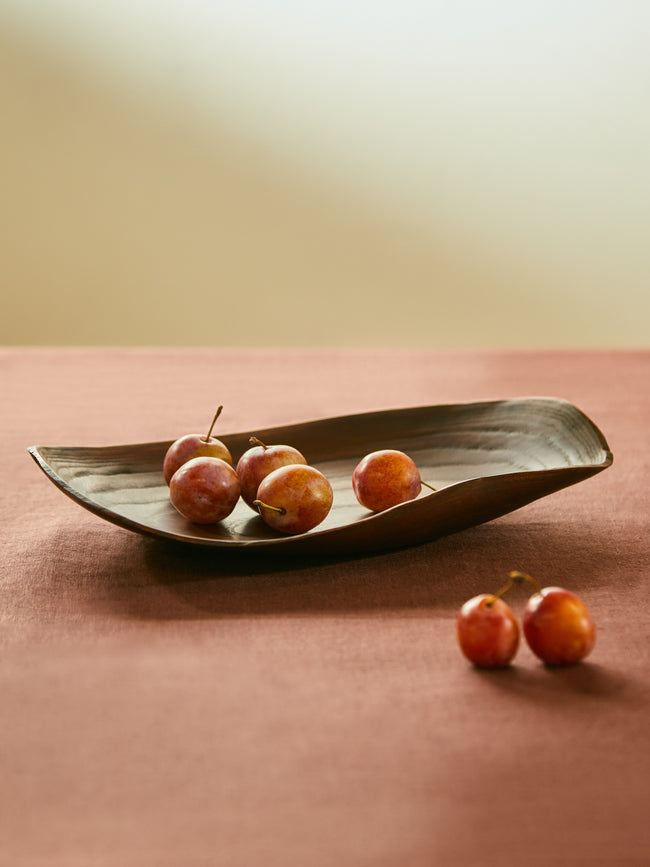 Green Hand-Glazed Porcelain Long Serving Tray by Pottery & Poetry ...