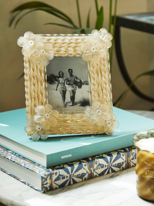 Clear 1970s Murano Glass Floral Photo Frame by Antique and Vintage ...