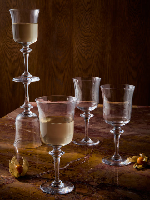 Clear 1947 Daum Saumur White Wine Glasses (Set of 12) by Antique and ...