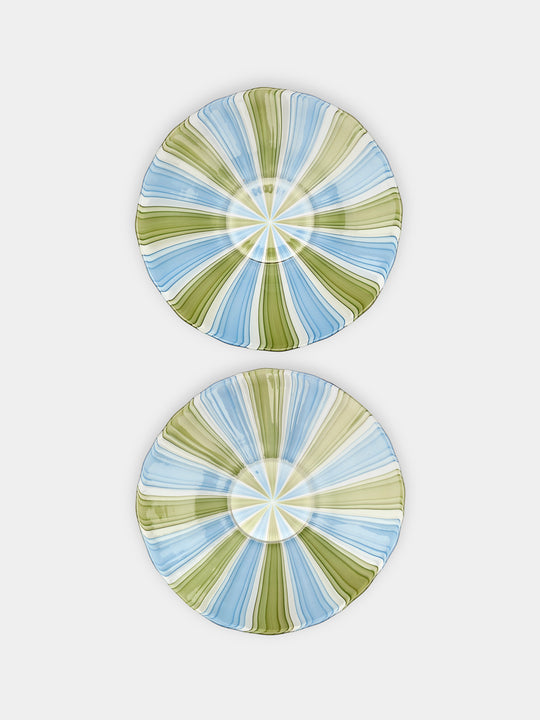 Blue Vietri Hand-Painted Ceramic Side Plates (Set of 4) by Ceramica ...