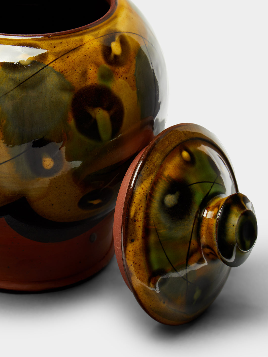 Green Slipware Lidded Jar by Mike Parry | ABASK