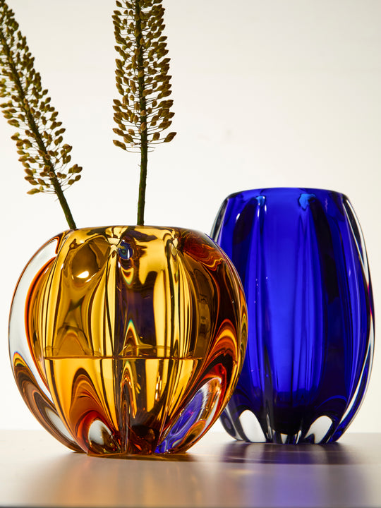 Multiple Marbled Hand-Blown Glass Vase by The Glass Studio | ABASK US