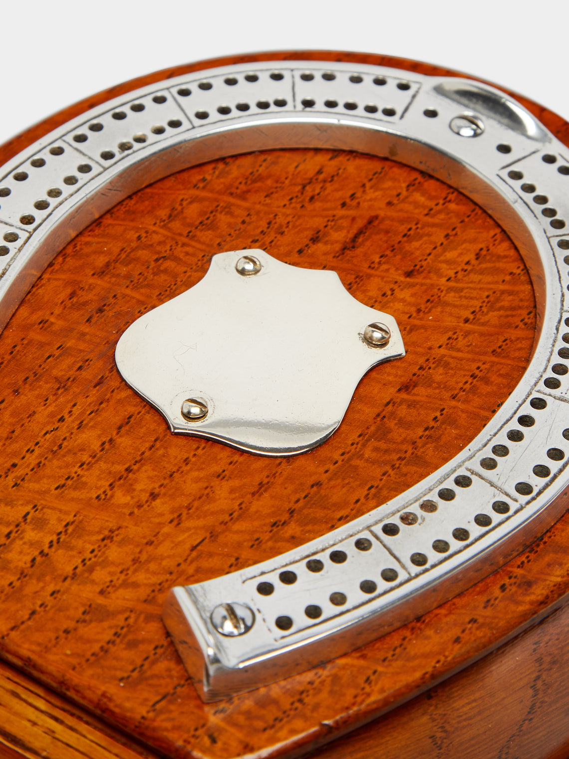 Brown 1910s Horse English Oak and Silver-Plated Cribbage & Cards Box by ...