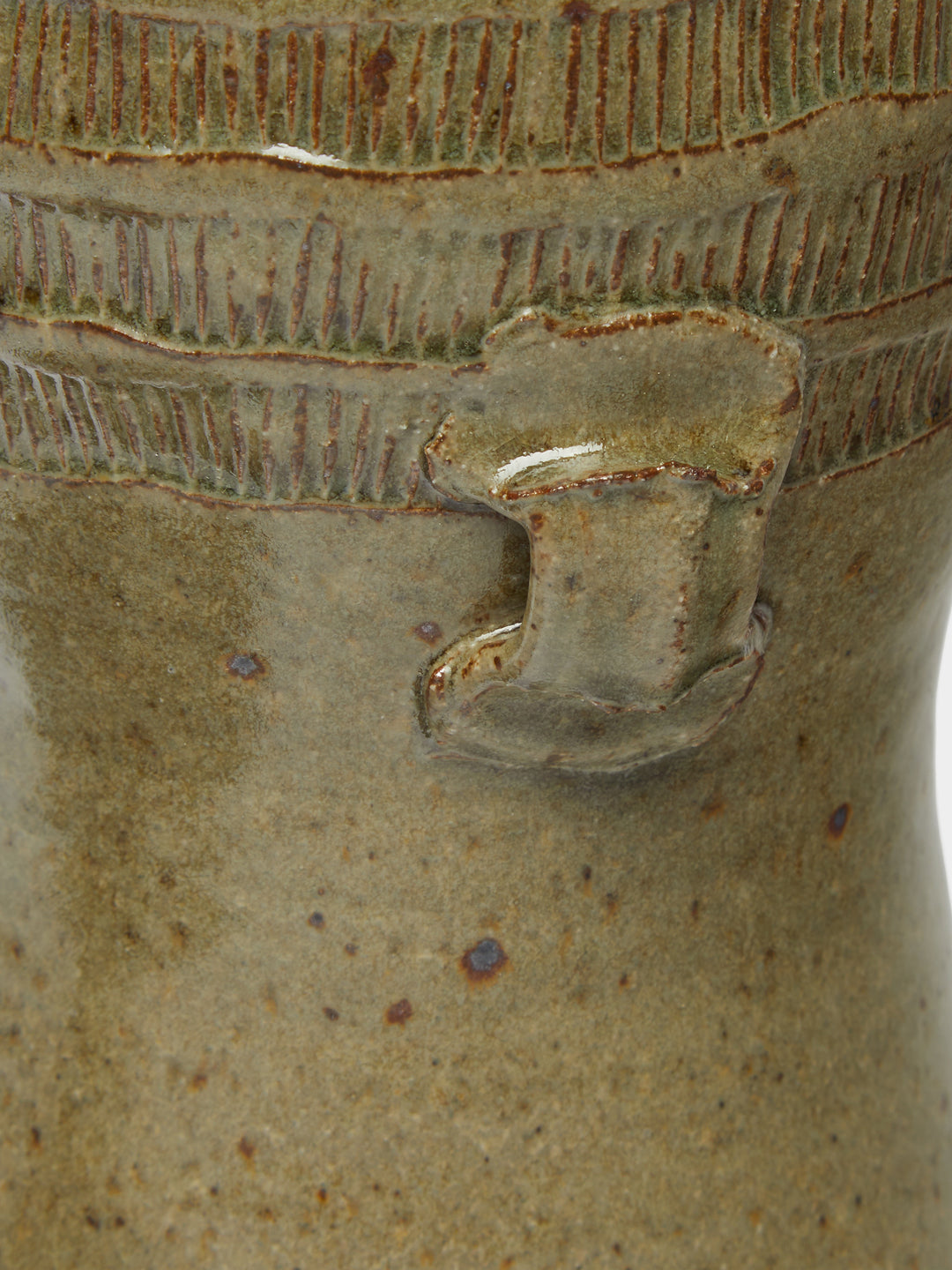 Green Ceramic Spaghetti Jar by Matthew Foster | ABASK UK