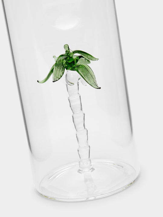 Green Palm Tree Hand-Blown Murano Glass Pitcher by Casarialto | ABASK US