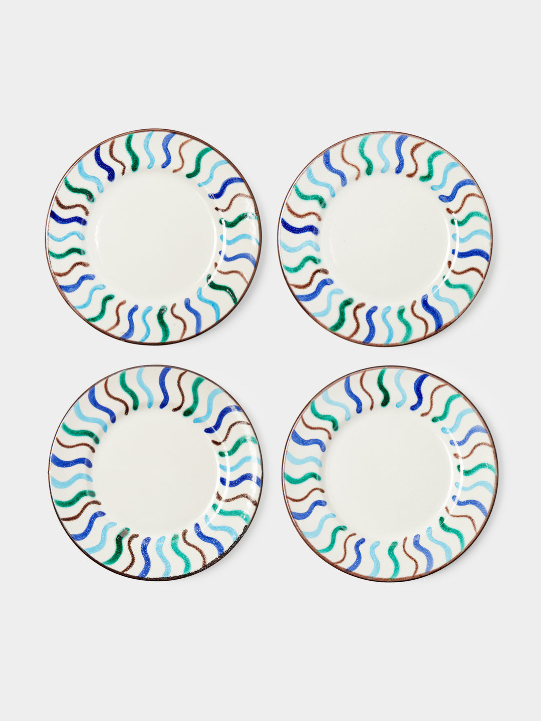 Blue Vietri Hand-Painted Side Plates (Set of 4) by Ceramica Pinto ...