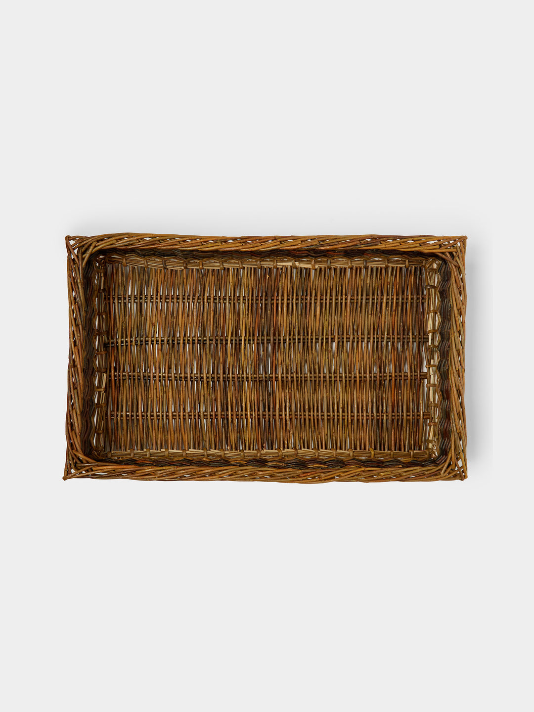 Brown Handwoven Willow Tray (19.5in/50cm) by Benjamin Nauleau | ABASK
