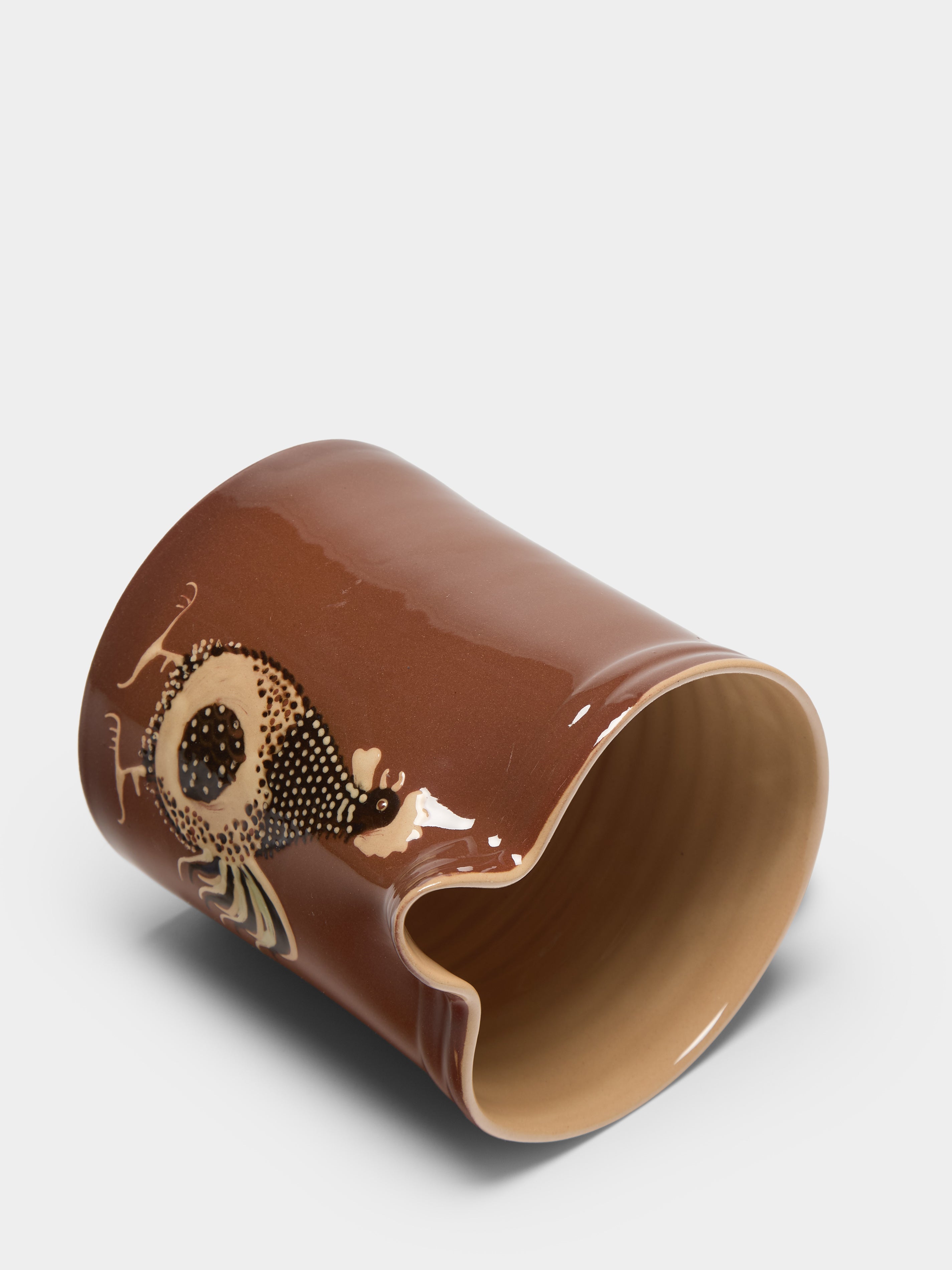 Brown Chickens Hand-Painted Ceramic Straight-Edge Jug (34oz/1L) by ...