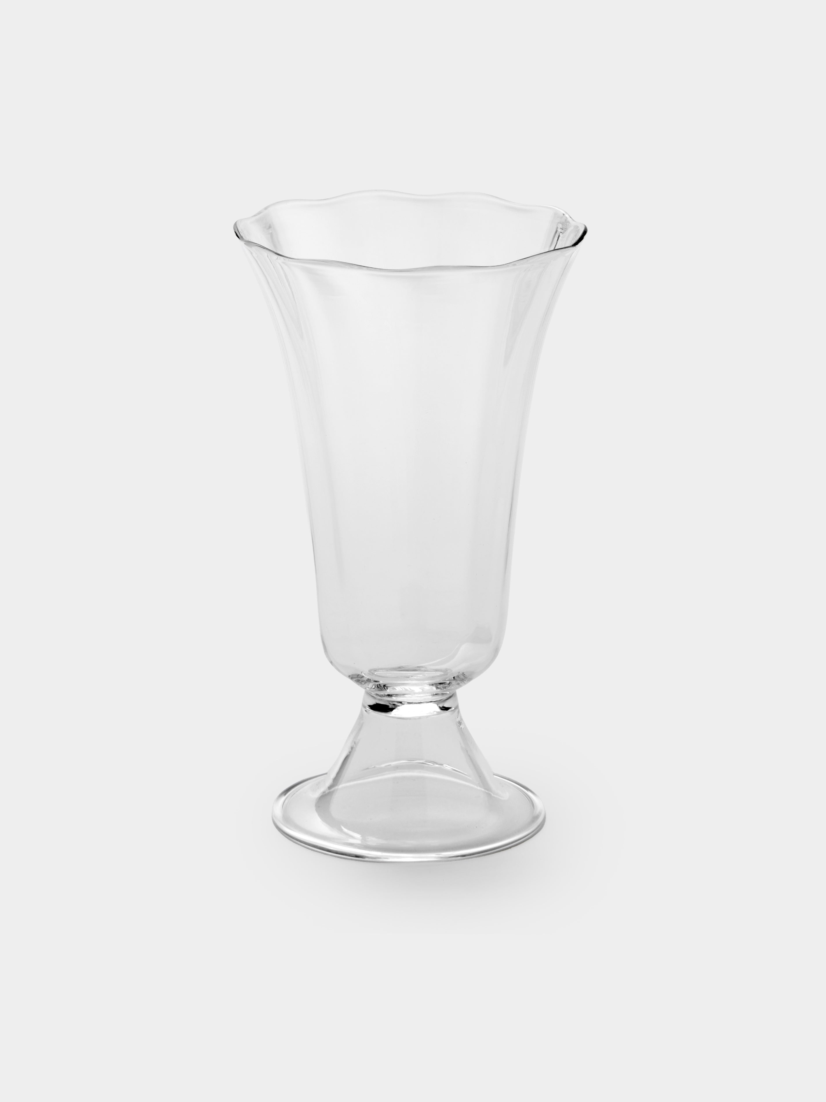 Clear Alban Crystal Tulip Vase (6in/16cm) by Akua Objects | ABASK