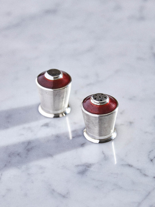 Silver Silver-Plated Brass Salt and Pepper Mill (Set of 2) by Chiarugi ...