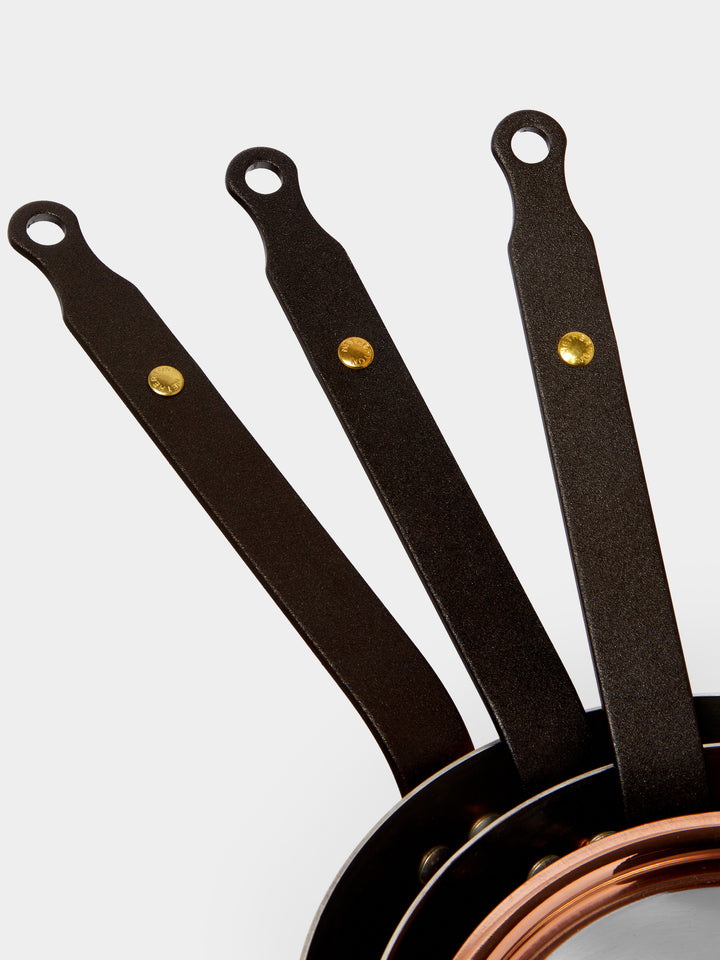 Metallics Spun Copper Lidded Saucepans (Set of 3) by Netherton Foundry ...