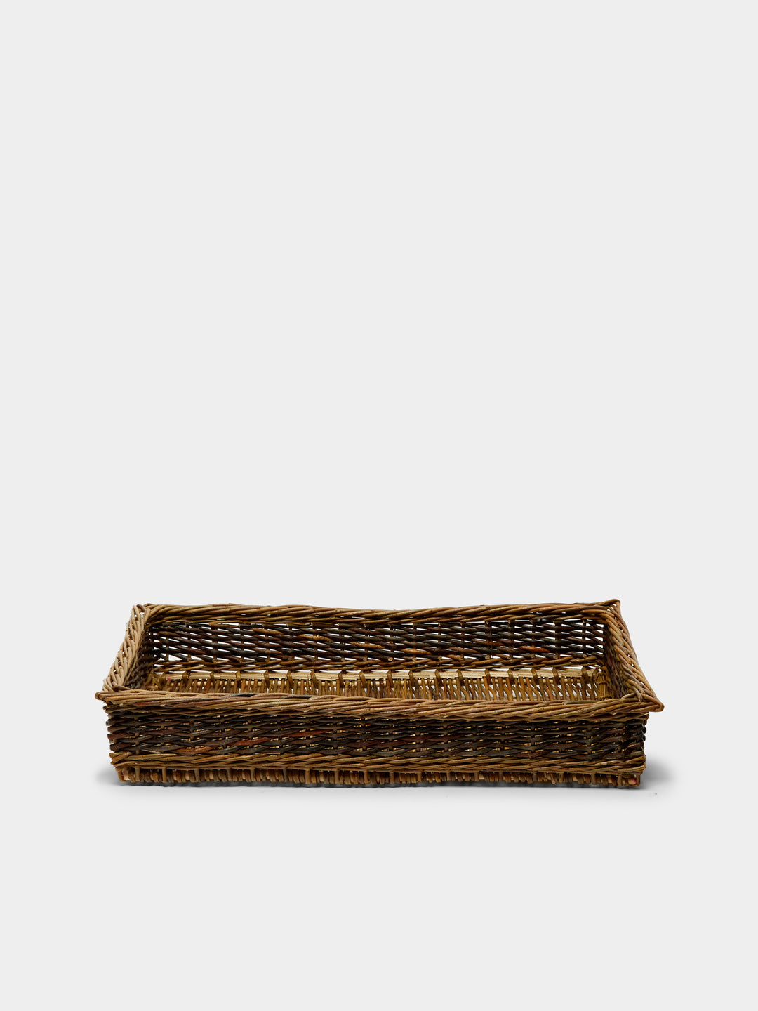 Brown Handwoven Willow Tray (19.5in/50cm) by Benjamin Nauleau | ABASK