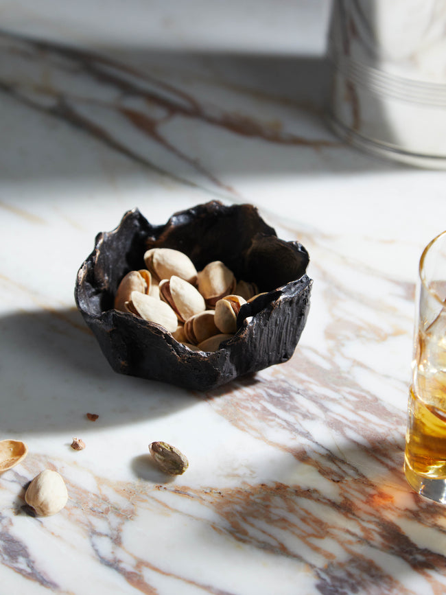 Blue Bronze Crinkle Stool by Osanna Visconti x The House of Lyria ...