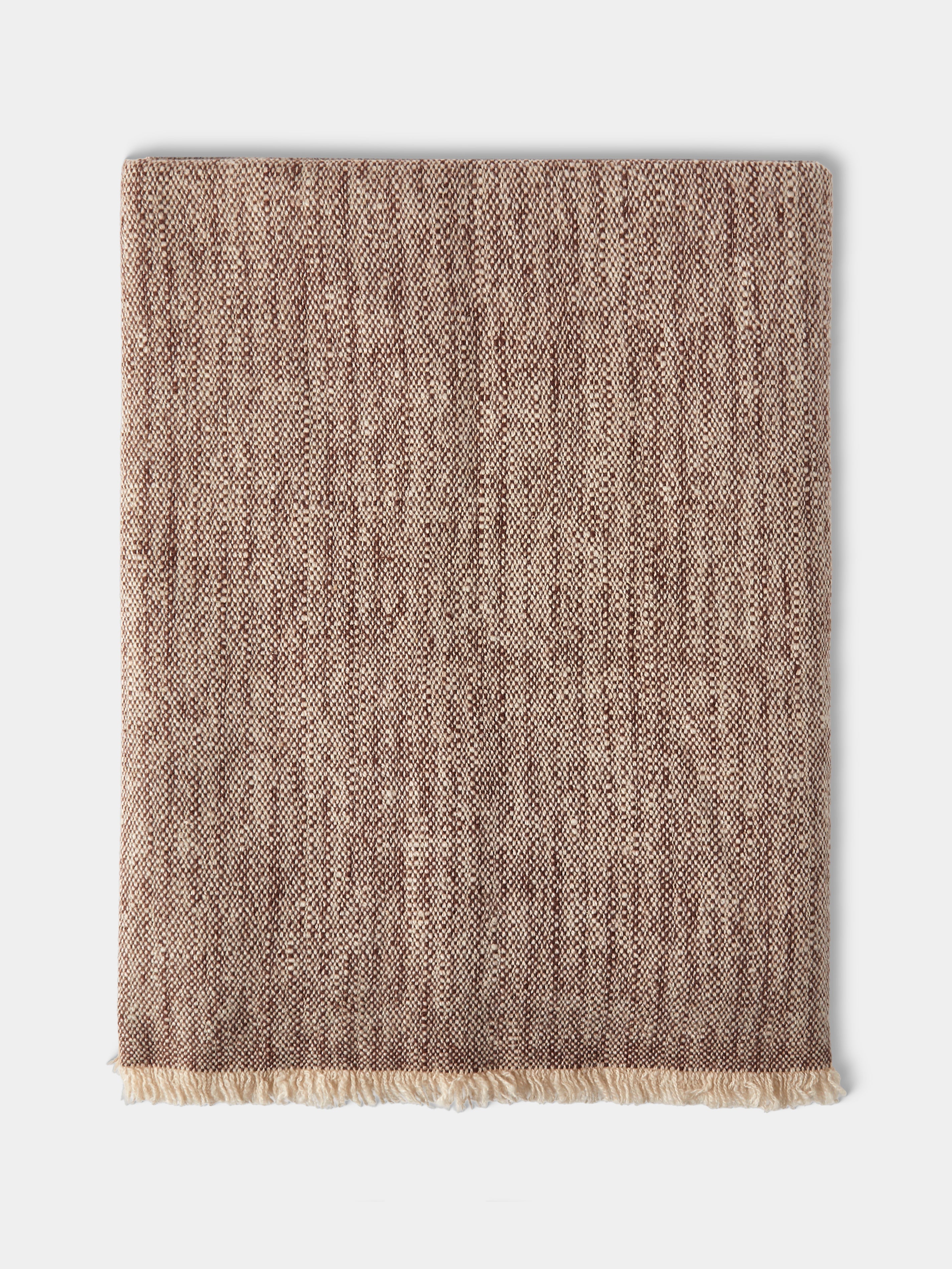 Red Melange Cashmere Throw (75in/1.9m) by Me & K | ABASK