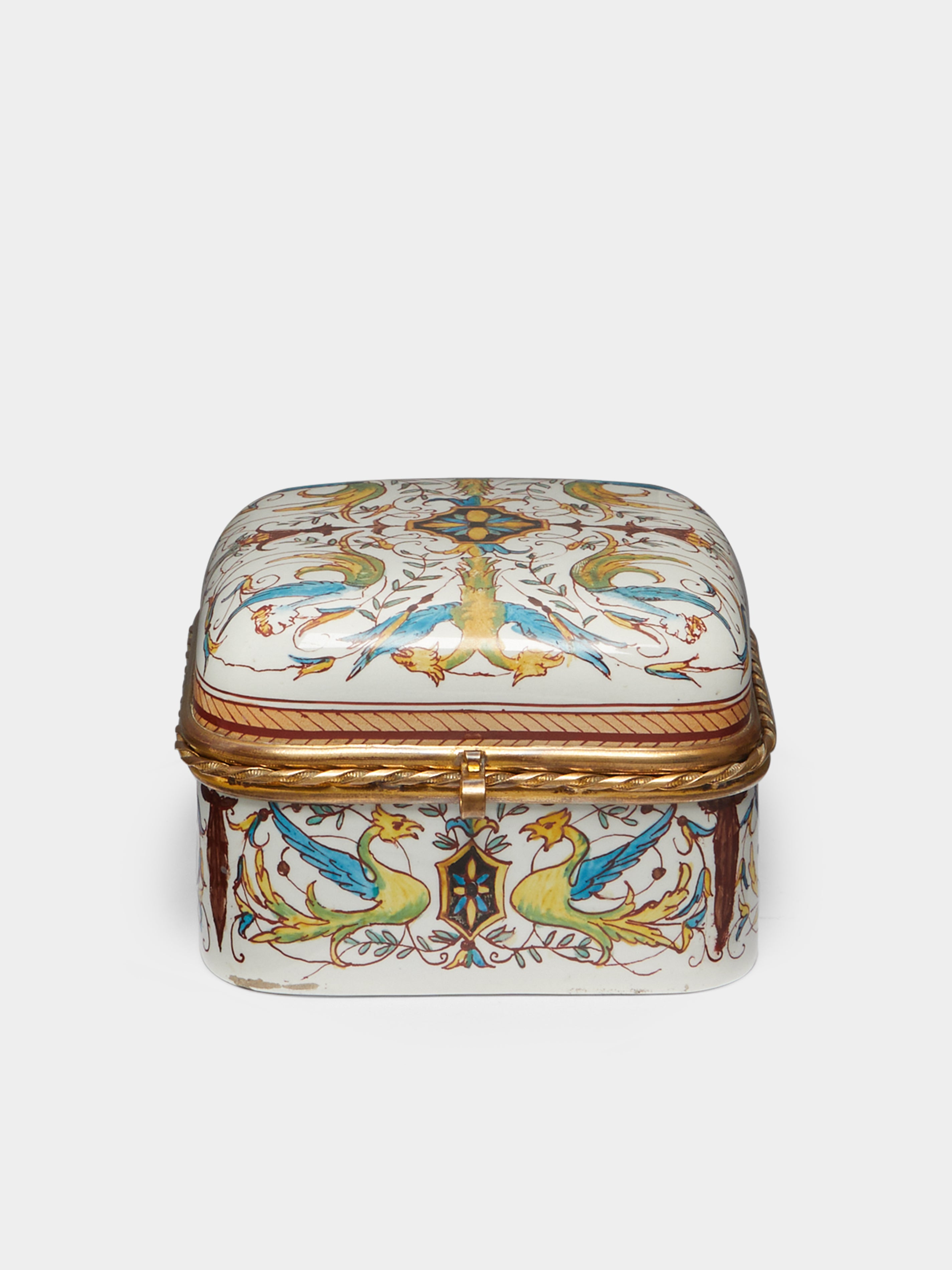 Multiple 1840s Hand-Painted Ceramic Box by Antique and Vintage | ABASK UK
