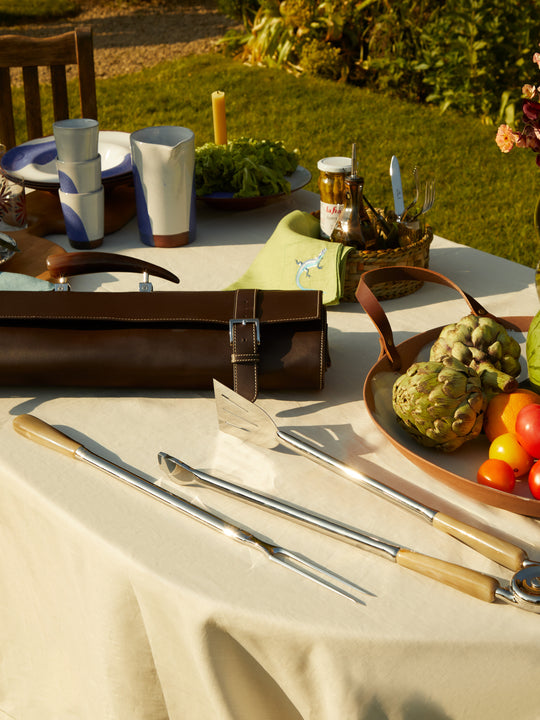 Brown Hand-Carved Walnut Mixed Utensils (Set of 4) by Jaejin Choi ...