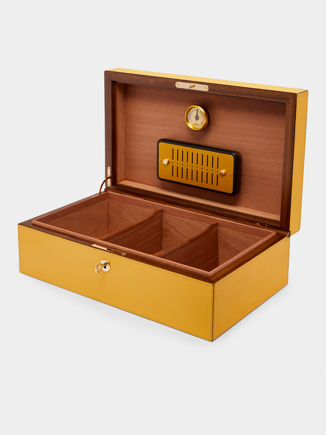 Yellow Santiago Leather Large Humidor Case (80 Cigars) by Giobagnara ...