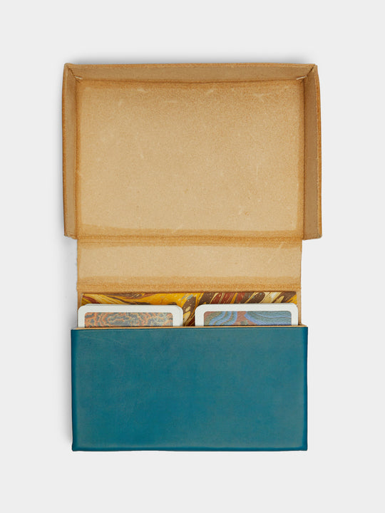 Yellow Wood and Leather Backgammon Set by Nick Plant | ABASK UK