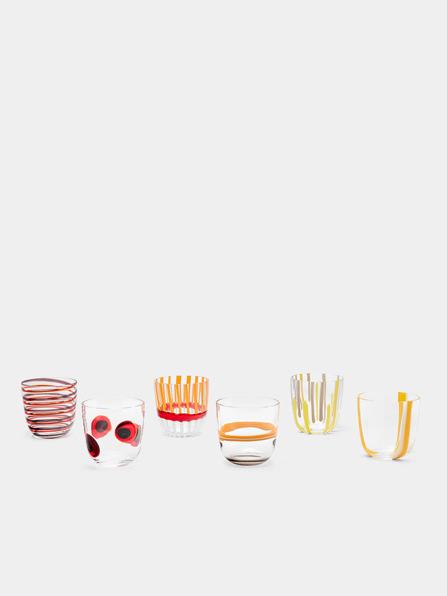 Multiple Bora Hand-Blown Murano Glass Tumbler by Carlo Moretti | ABASK US