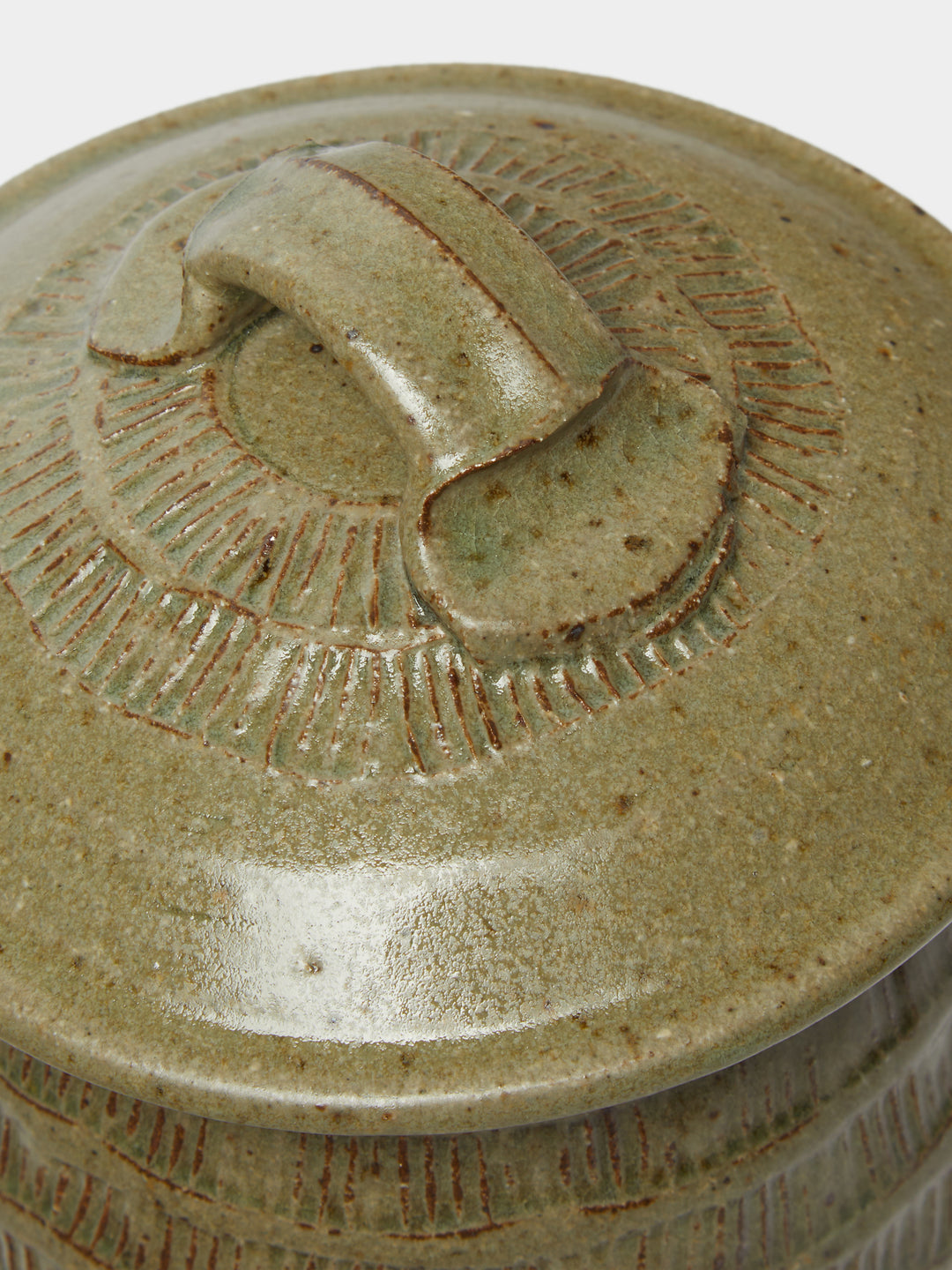 Green Ceramic Spaghetti Jar by Matthew Foster | ABASK UK