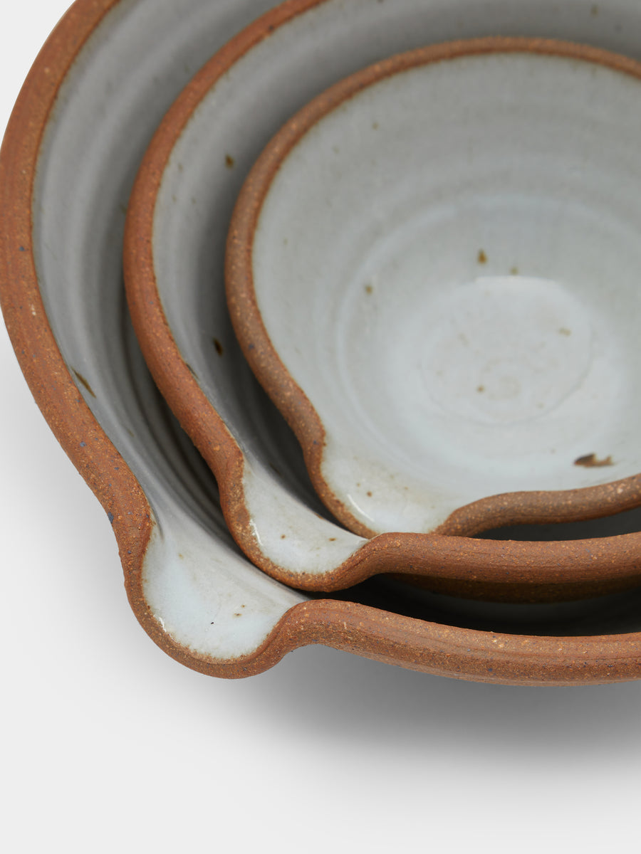 White Ceramic Mixing Bowls (Set of 3) by The Leach Pottery | ABASK