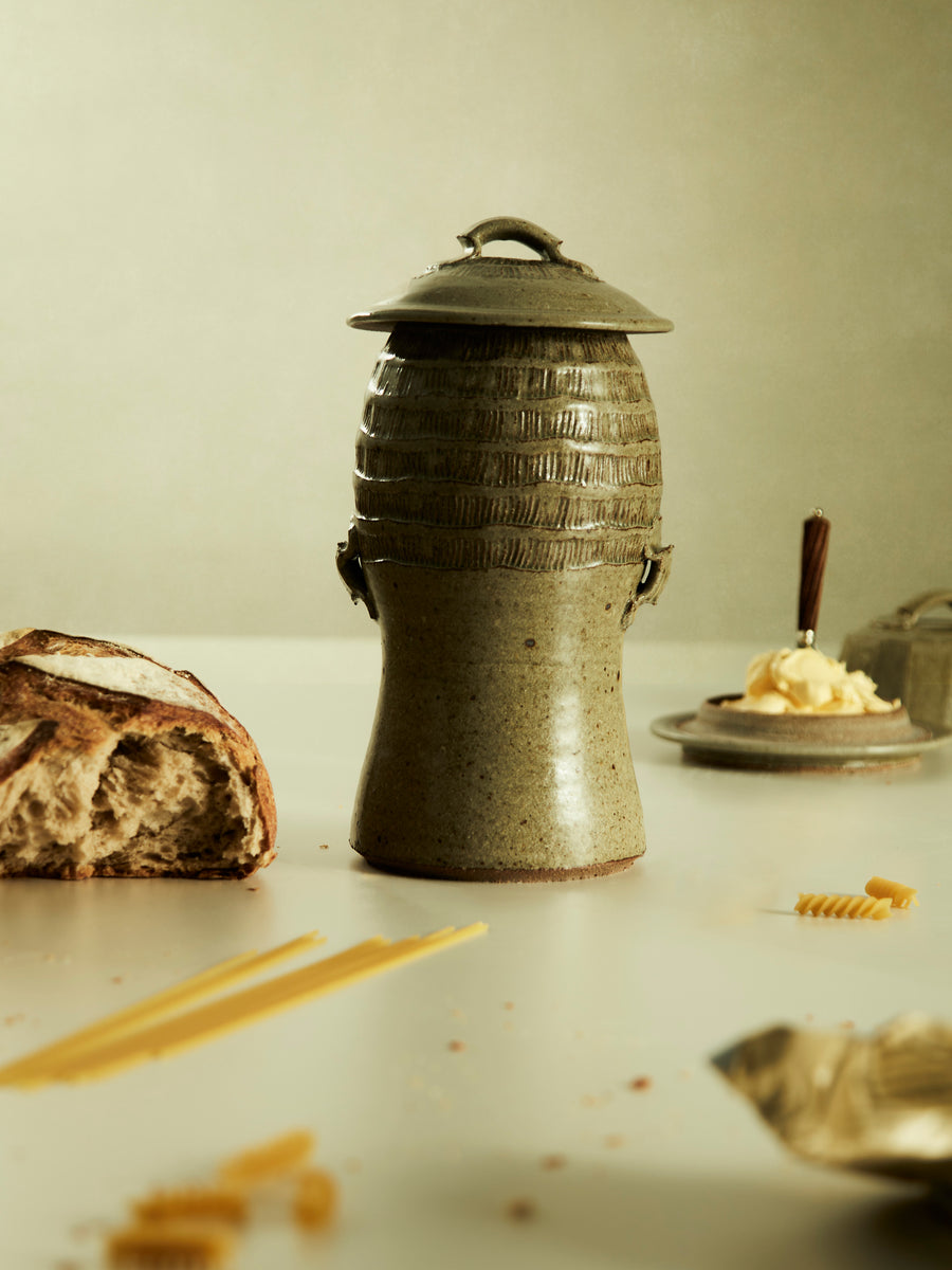 Green Ceramic Spaghetti Jar by Matthew Foster | ABASK UK