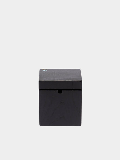 Black Ebonized Oak Salt Cellar by The Wooden Palate | ABASK