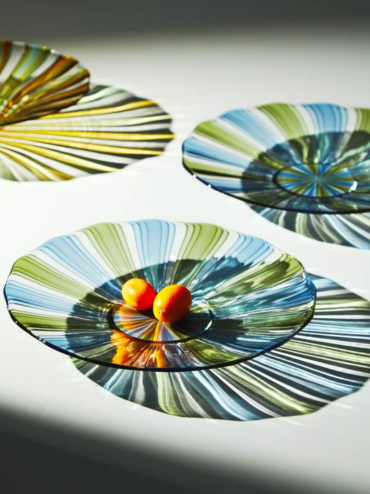 Blue Vietri Hand-Painted Ceramic Side Plates (Set of 4) by Ceramica ...