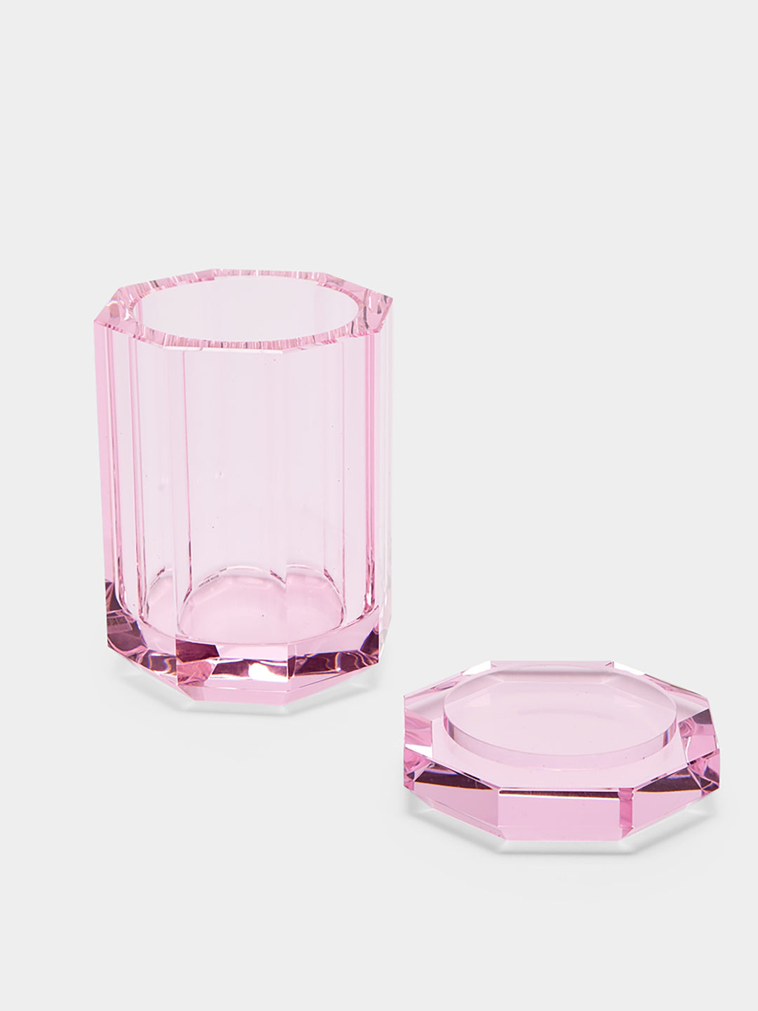 Pink Cut Crystal Lidded Jar by Decor Walther | ABASK