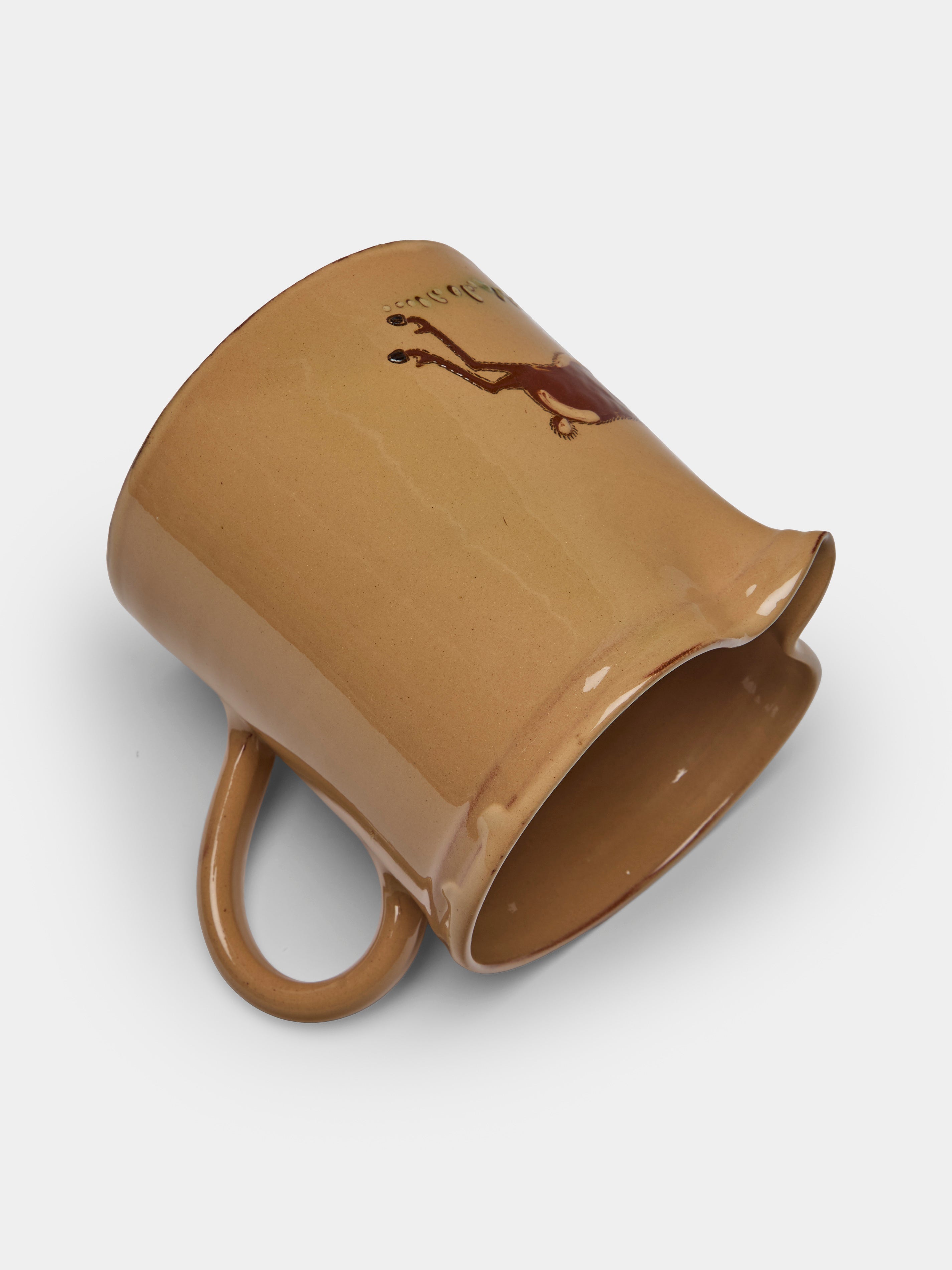 Cream Stags Hand-Painted Ceramic Straight-Edge Jug (34oz/1L) by Poterie ...