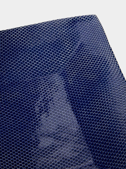 Blue Hand-Printed Ceramic Small Canape Platter by Terrafirma Ceramics ...