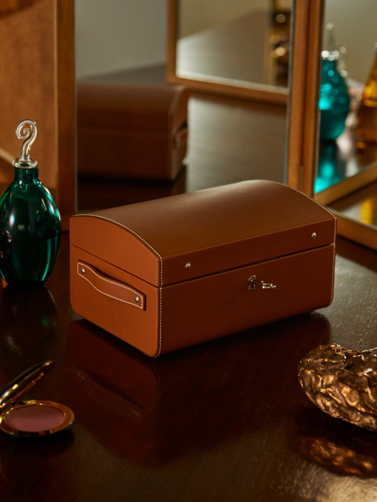 Tan Heart Leather Bookends by Connolly | ABASK UK