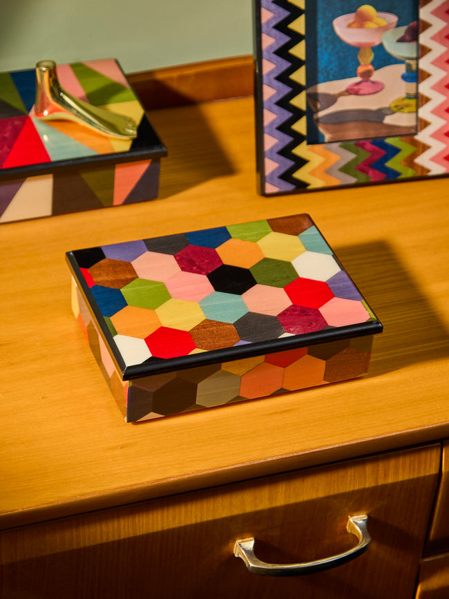 Multiple Geometric Wood Inlay Box by Biagio Barile | ABASK US